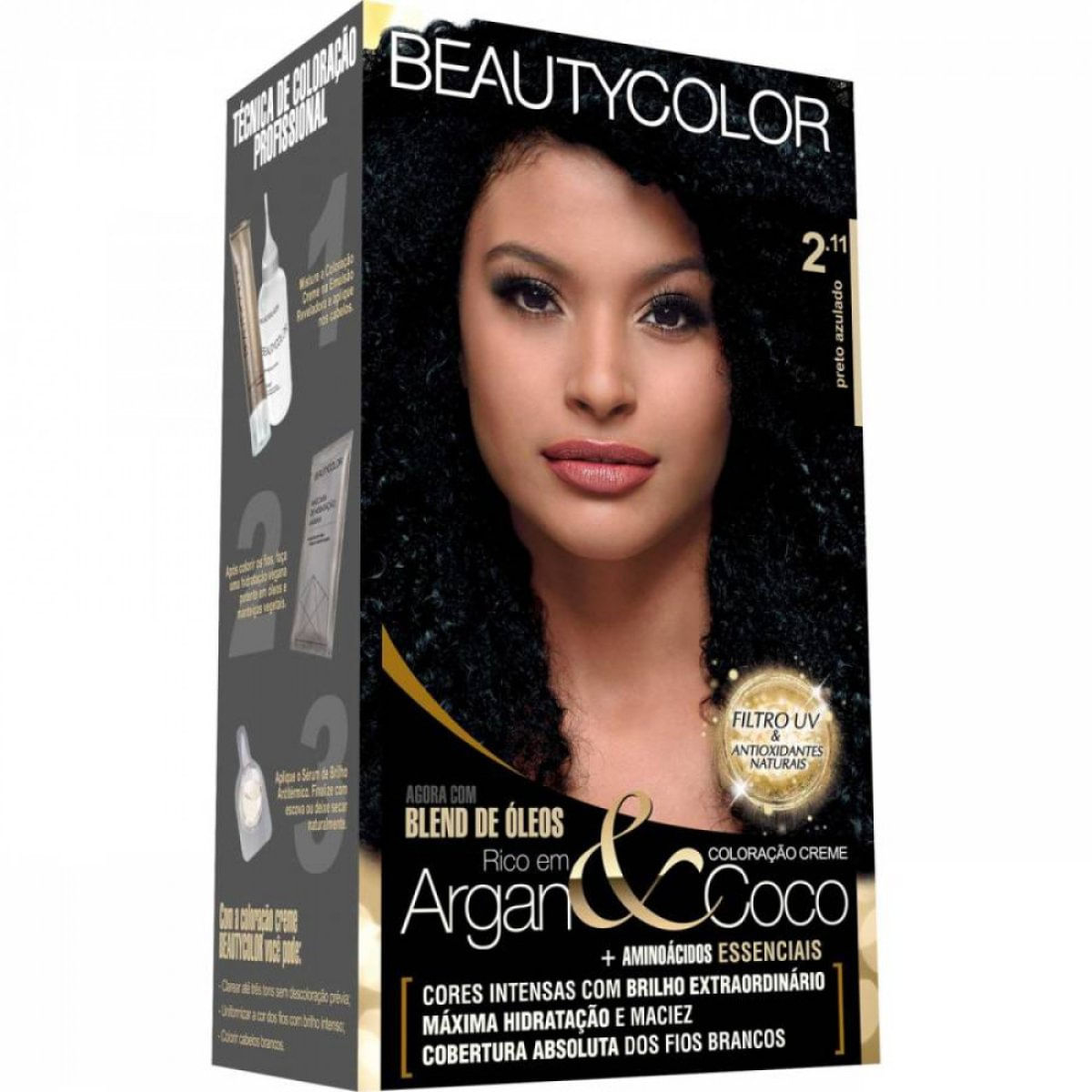 Tintura Beauty Color Preto Azulado 2.11 - Atacado Vila Nova - Vilanova