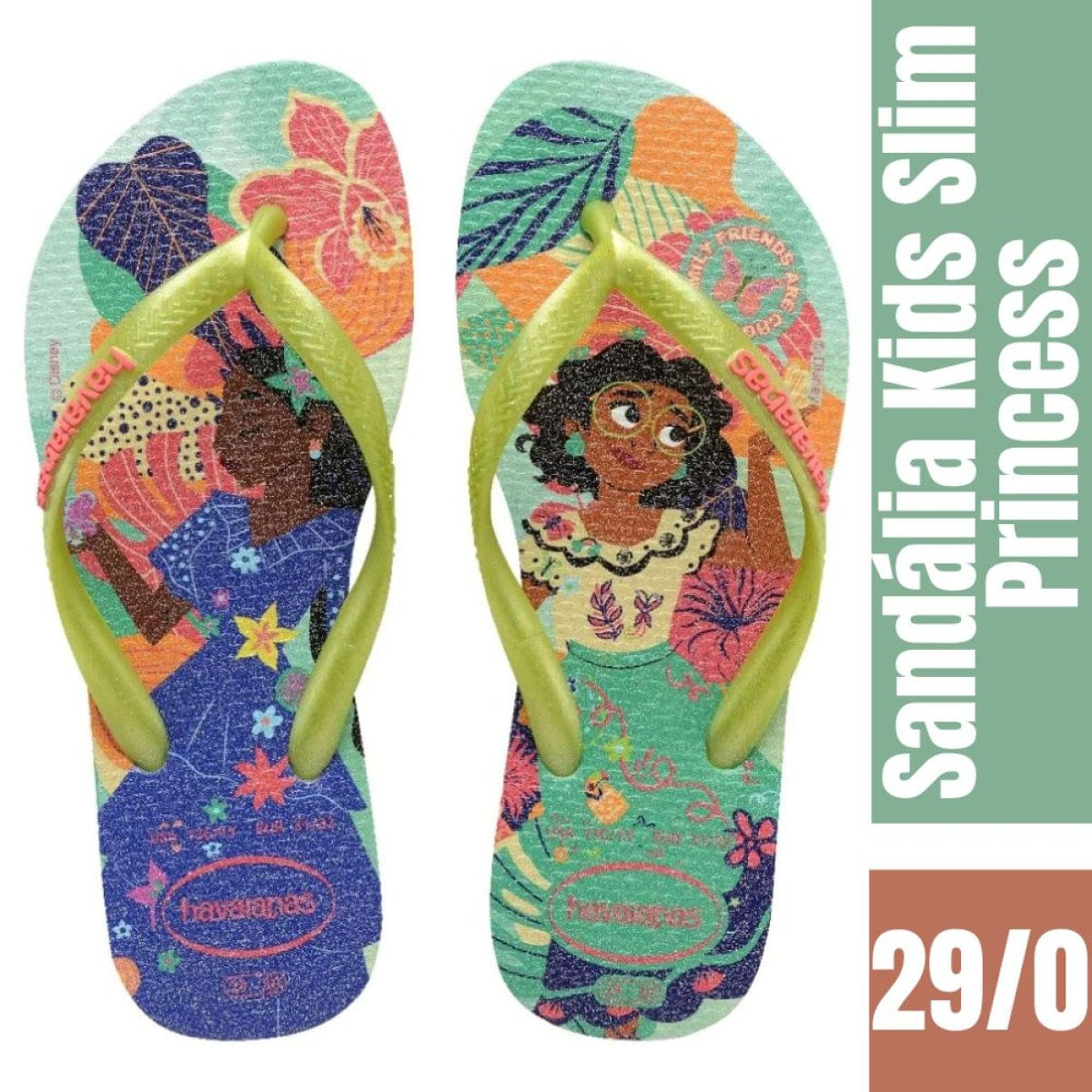 Sandália Havaianas Kids Slim Princess Verde Matcha 29/0 - Atacado Vila ...