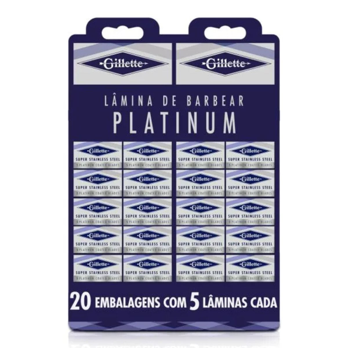 Lâmina Gillette Platinum Azul 30 Lâminas 5un - Atacado Vila Nova - Vilanova